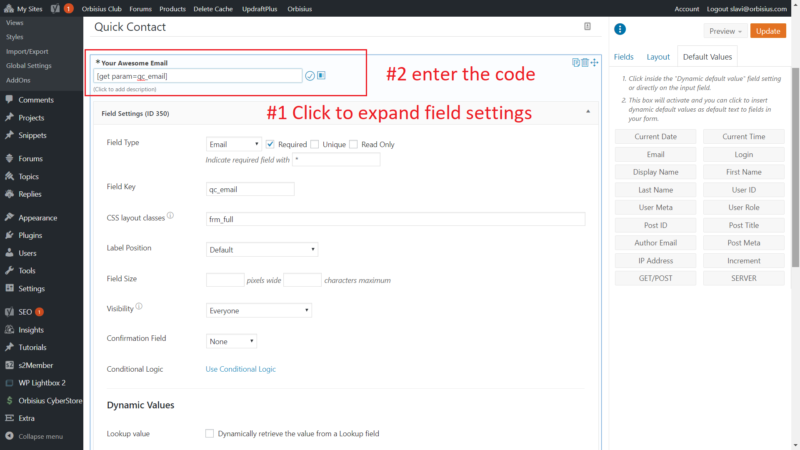 How To Dynamically Pre Populate Form Field In Formidable Forms Orbisius