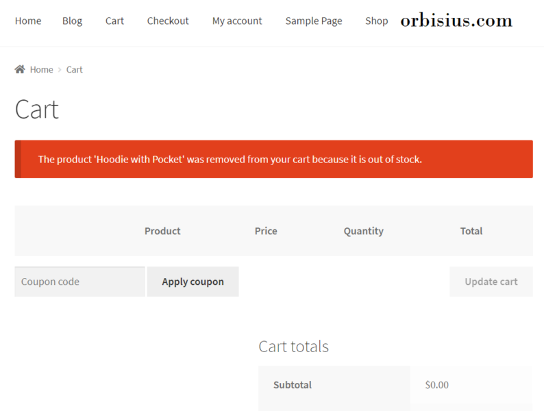 How To Automatically Remove Out Of Stock Woocommerce Products From Cart And Notify User Orbisius