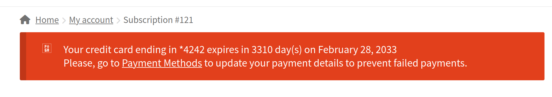 How to Show a Warning if a Customer's Credit Card is About to Expire in ...