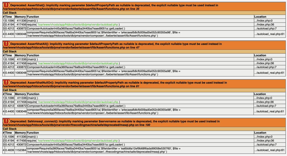 How to Turn Off Deprecated Warnings and Notices in phpMyAdmin - Orbisius